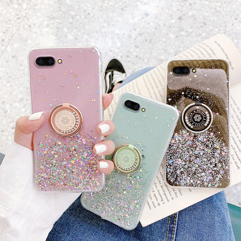 Soft Phone Case Full Back Cover Casing Softcase with Stand Ring Holder ...