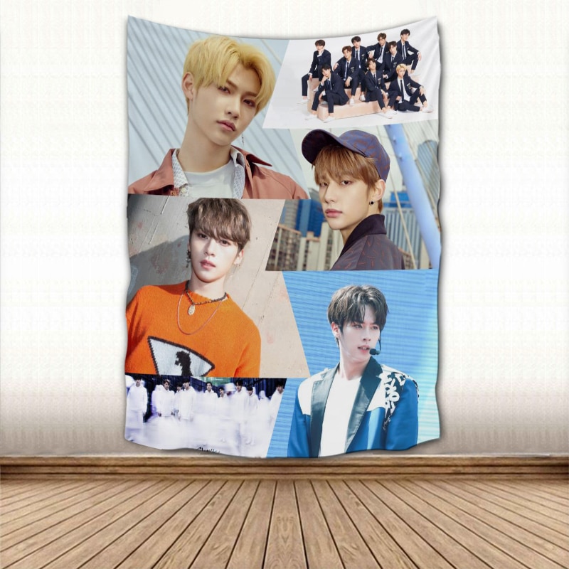 Custom Stray Kids Wall Hanging Tapestry Sheets Home Decorative ...