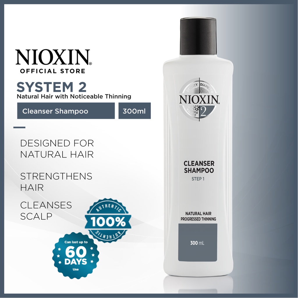 NIOXIN [System 2] Cleanser Shampoo for Natural Hair with Noticeable ...