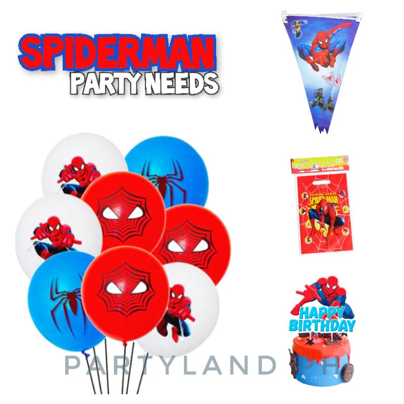 Spiderman Lootbag Banderitas Banner Theme Birthday Party Decoration ...