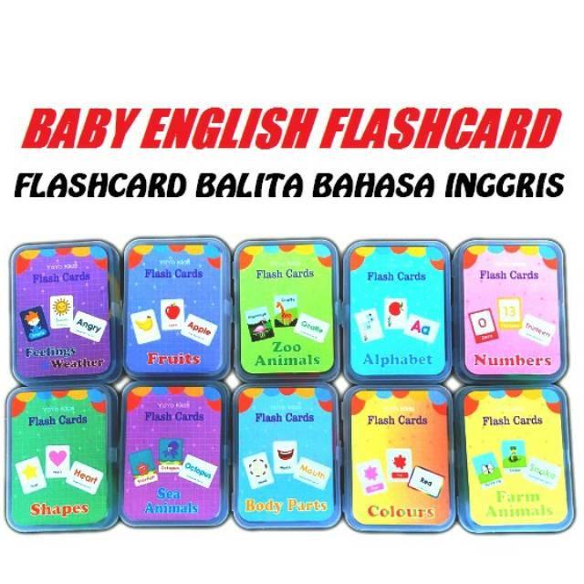 English Child Flash Card Plus Box / Toddler Smart Card / Flashcard ...