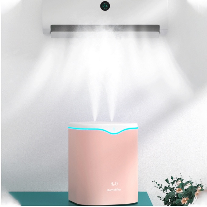 Large capacity air humidifier 2200ml USB dual spout essential oil aroma ...