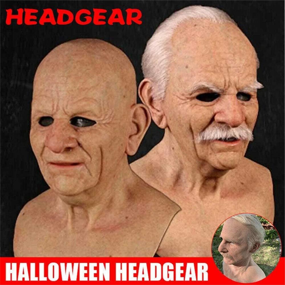 Latex Old Man Mask Male Disguise Realistic Masks Cosplay Costume