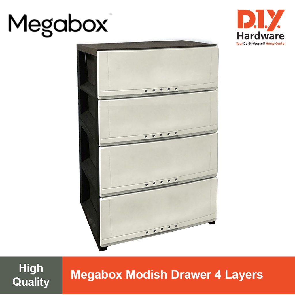 Megabox Modish Drawer 4 Layers - Beige | Shopee Philippines
