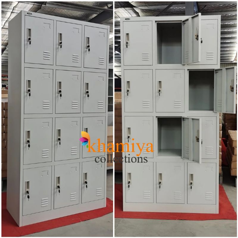 12 DOOR Metal Locker Keylock & Padlock, School Locker, Steel Locker ...
