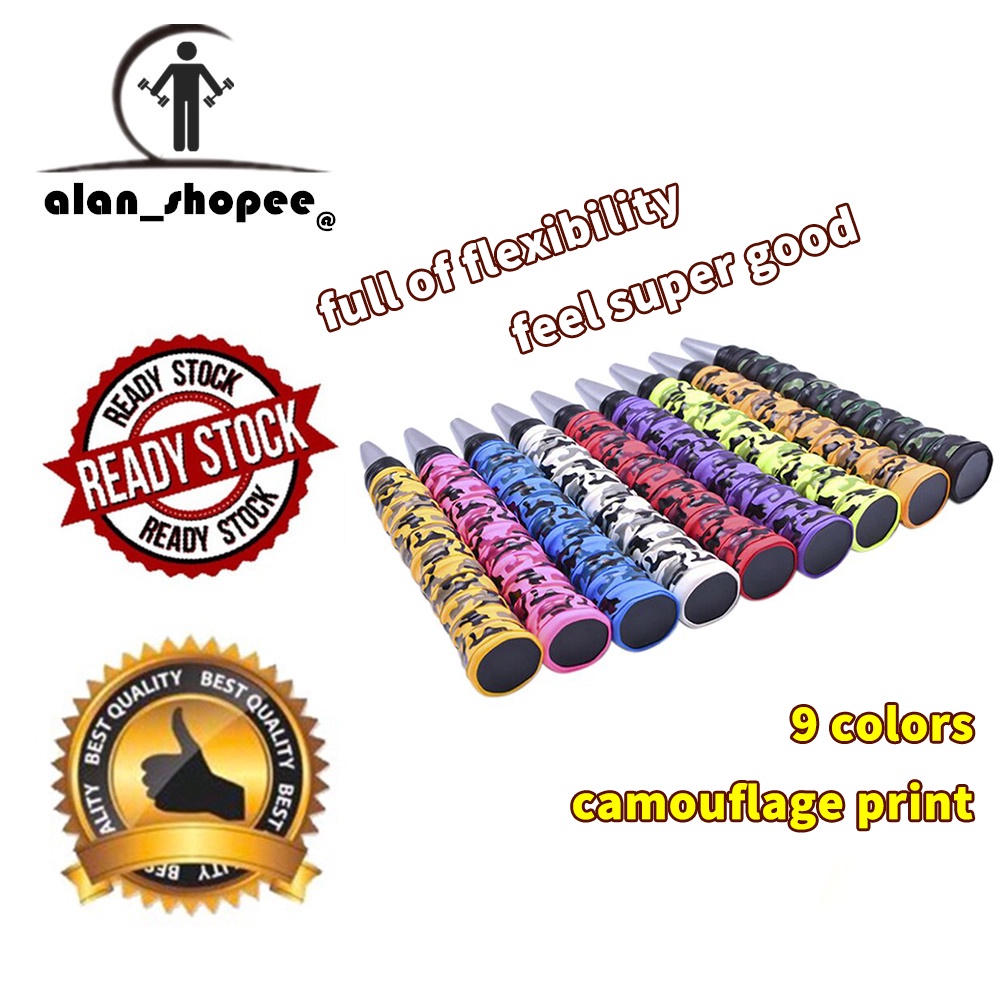 1PC badminton racket grip belt keel hand glue camouflage floral non ...