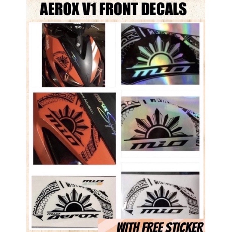 AEROX V1 FRONT #findurtrip DECALS | Shopee Philippines