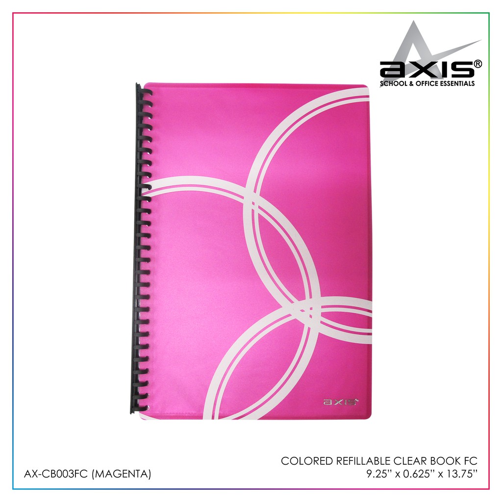 Clearbook Colored Long FC Folder Display Book Refillable 20 Pockets ...