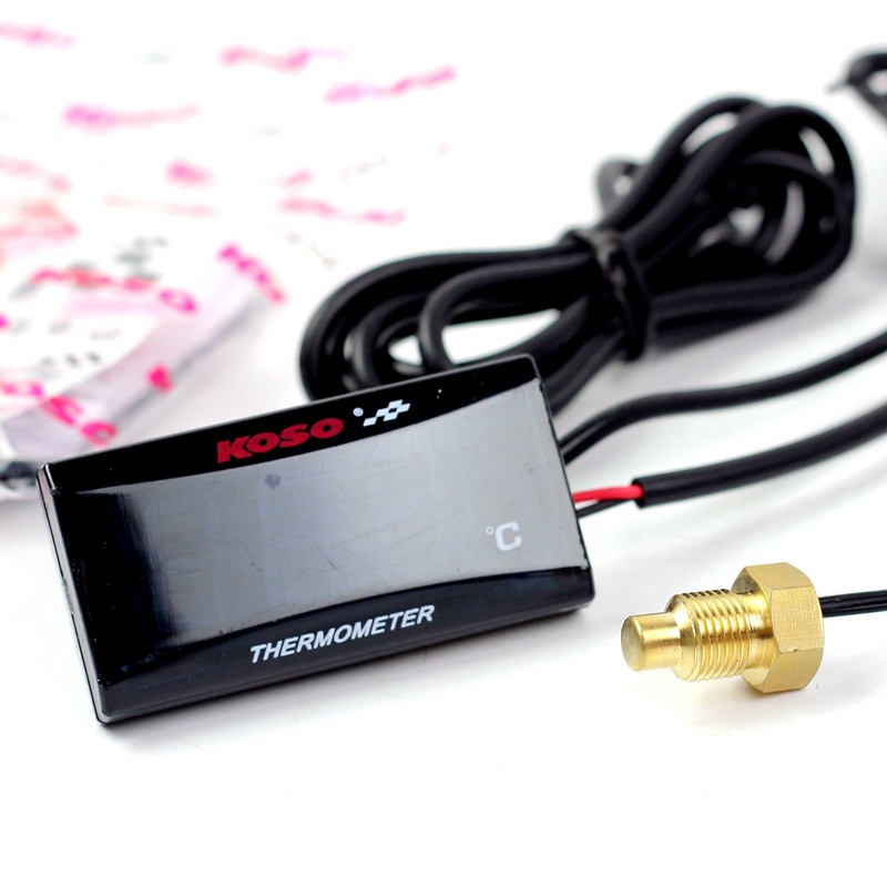 KOSO Motorcycle Water Temperature gauge for car Waterproof 12V（0°C-120 ...