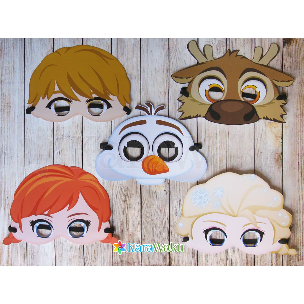 Frozen Character Birthday Party Mask / Birthday Party Mask Elsa Anna ...