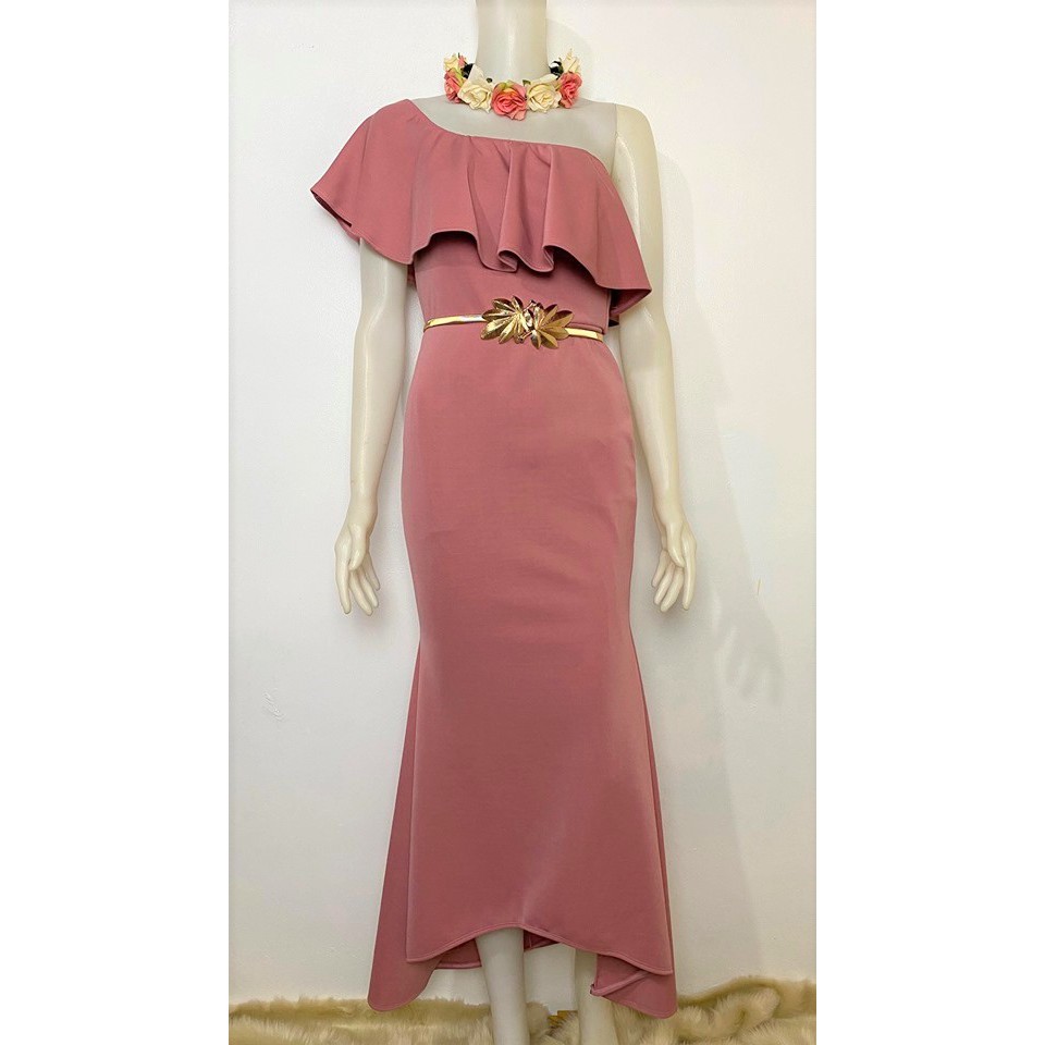 Small To Med 4 Way Bridesmaid Dress Mermaid Off Shoulder Neoprene