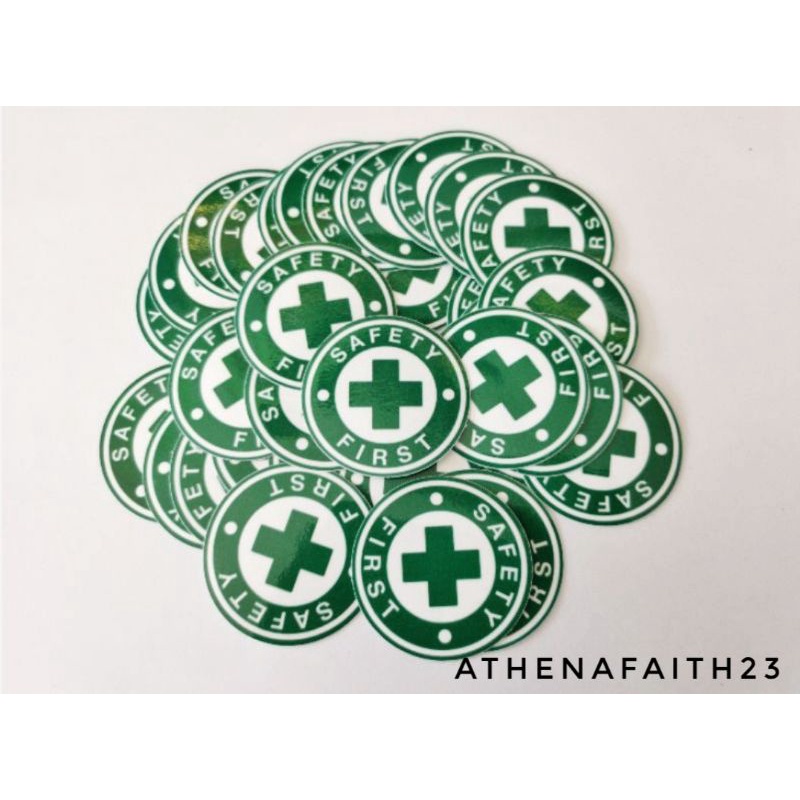 Hard Hat Safety Sticker Green & White | Shopee Philippines
