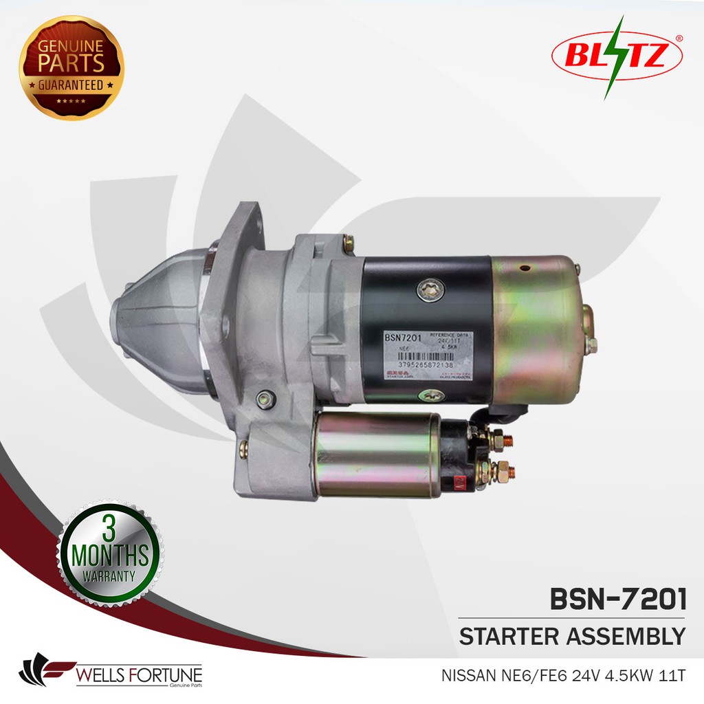 NISSAN NE6 FE6 24V 11T 4.5KW BLITZ STARTER ASSEMBLY (1 PC) | Shopee ...