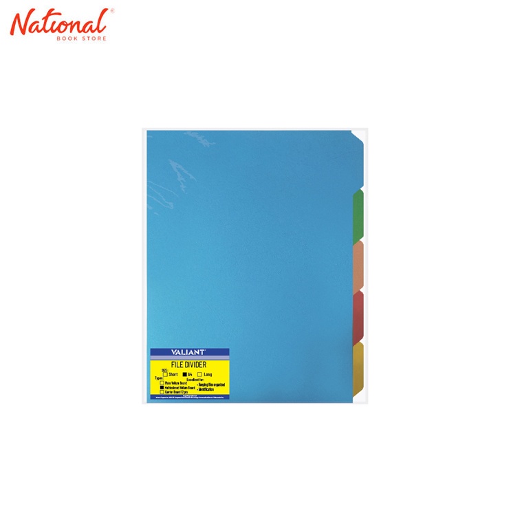 Valiant Folder Divider A4 5Tabs Multi Colored National Book Store ...
