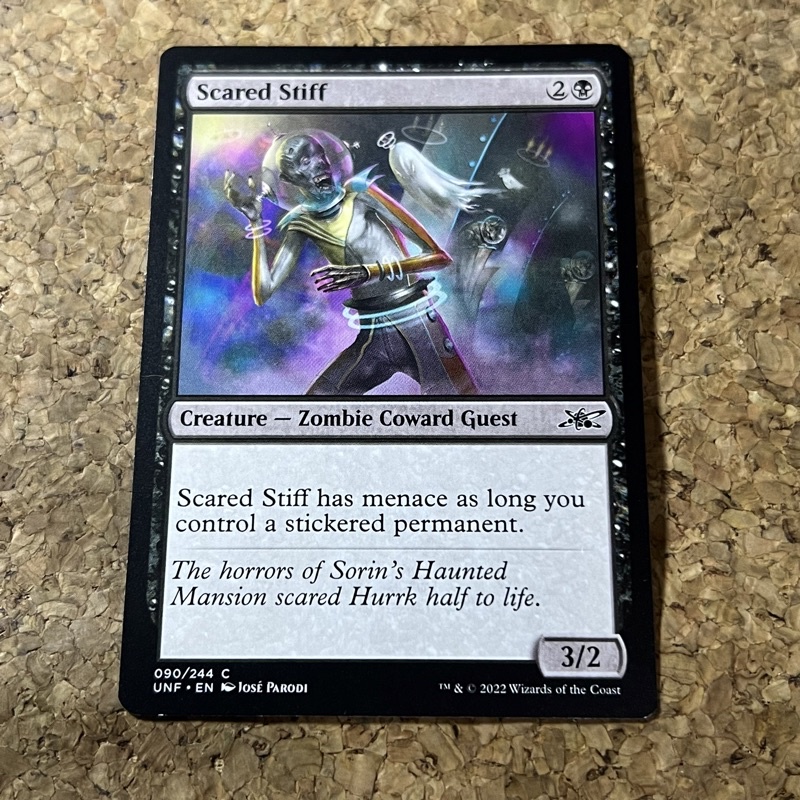 SCARED STIFF | ZOMBIE COWARD GUEST | UNFINITY UNF | BLACK | MTG MAGIC ...