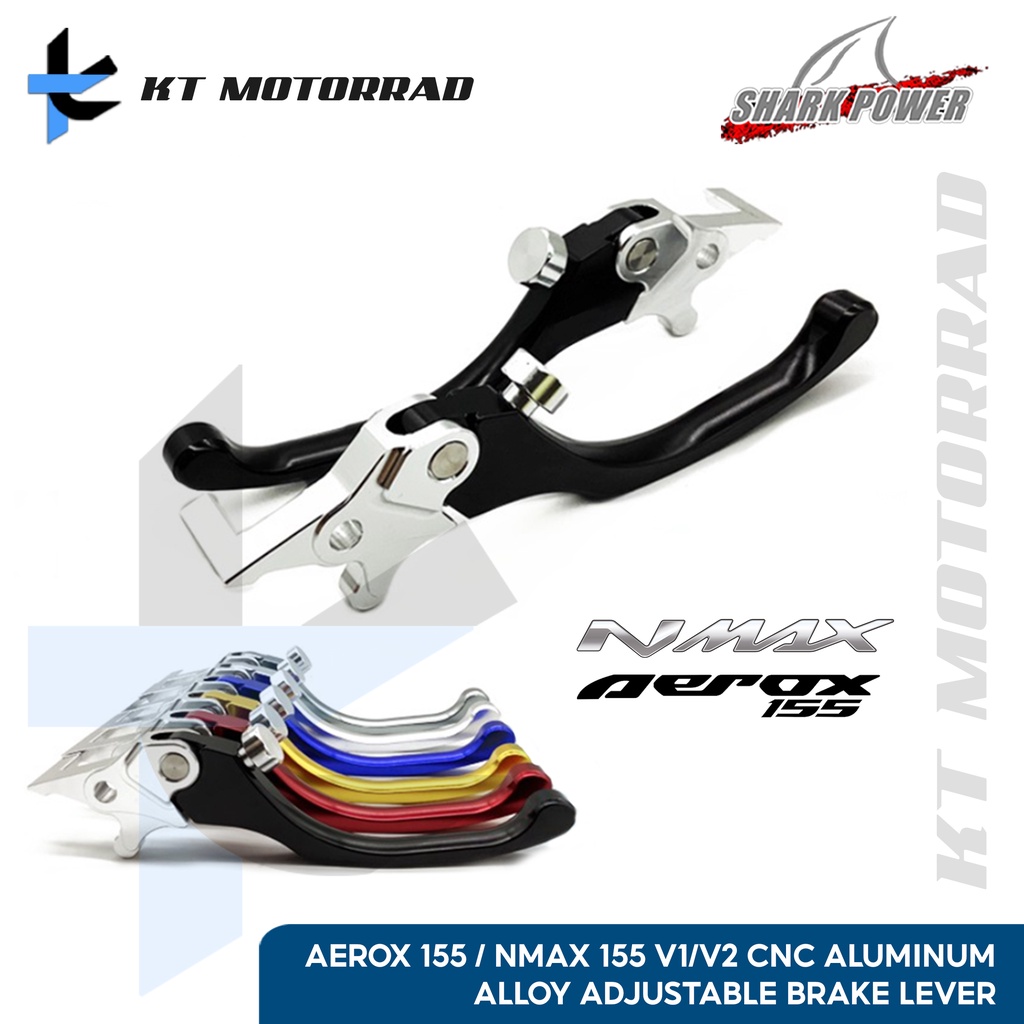 KT CNC Aluminum Alloy Adjustable Brake Lever for Nmax V1/V2 & Aerox V1 ...
