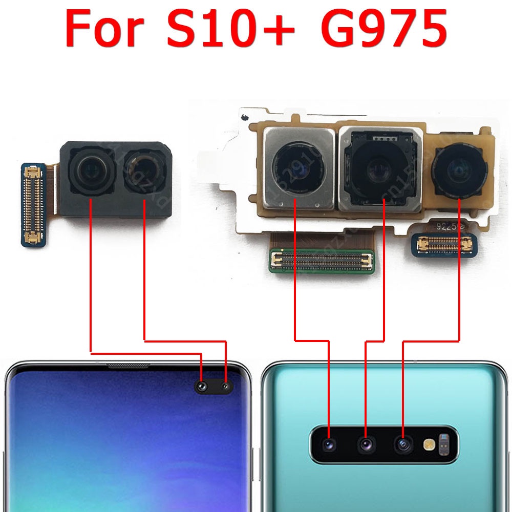 For Samsung Galaxy S10 Plus G975F Front Rear Back Camera Frontal Main ...