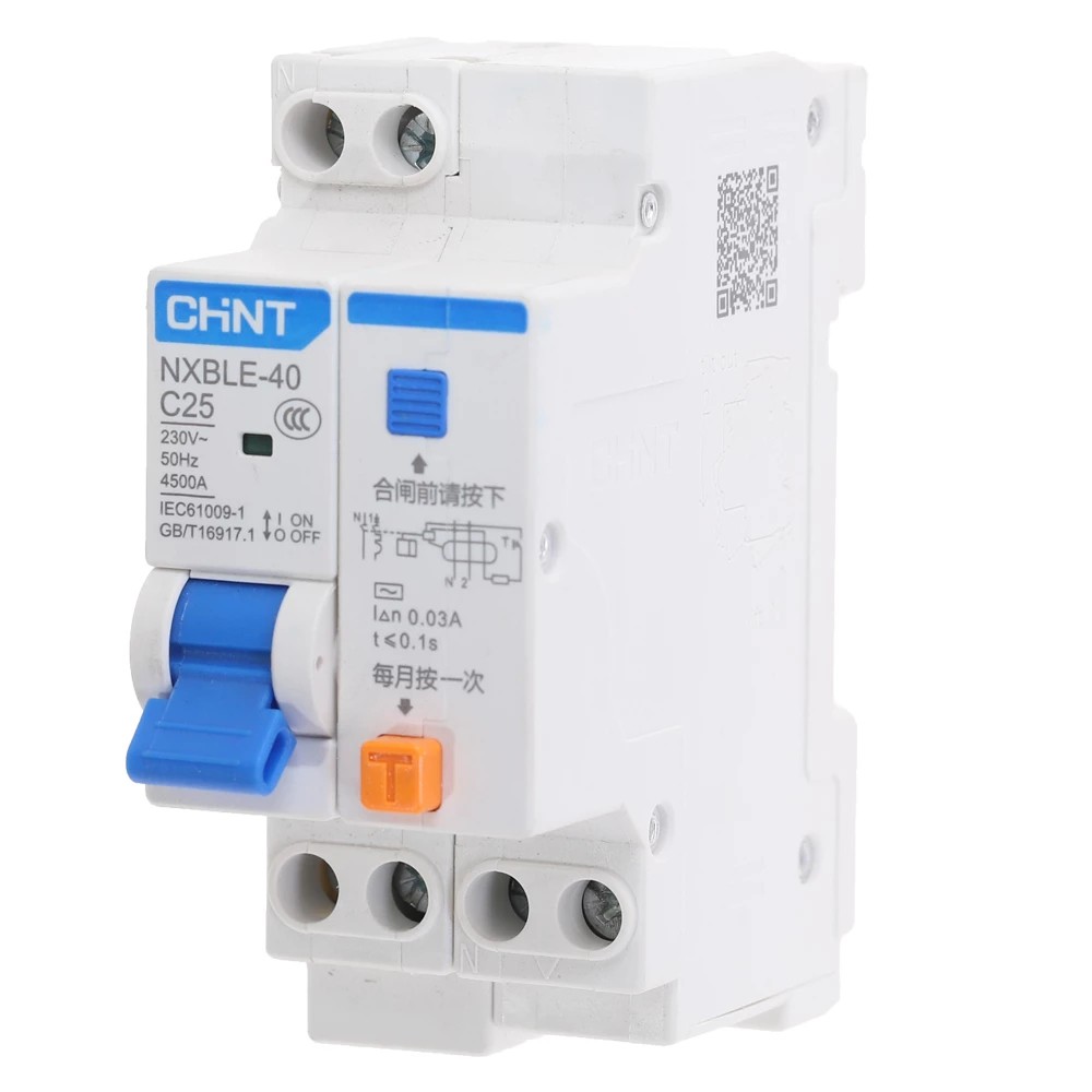 CHNT NXBLE-40 1P+N DPNL 6A 10A 16A 20A 25A 32A Residual Current Circuit breaker RCBO MCCB ...