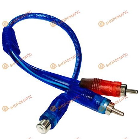 🟧 High Quality RCA Audio Cable Y Adapter Splitter 2Male Plug to 1Female ...