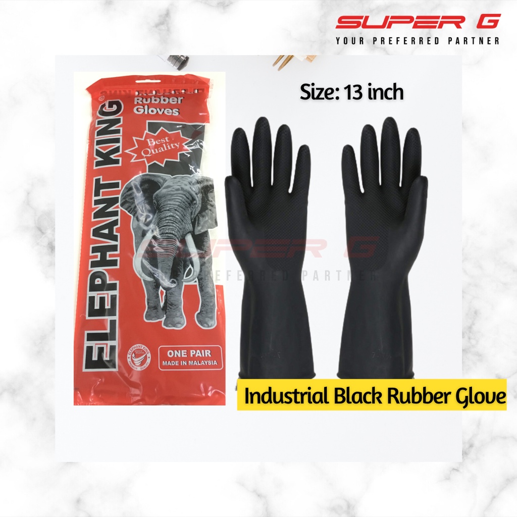 Elephant King Industrial Rubber Hand Glove 13 inch (1 pair/pack ...