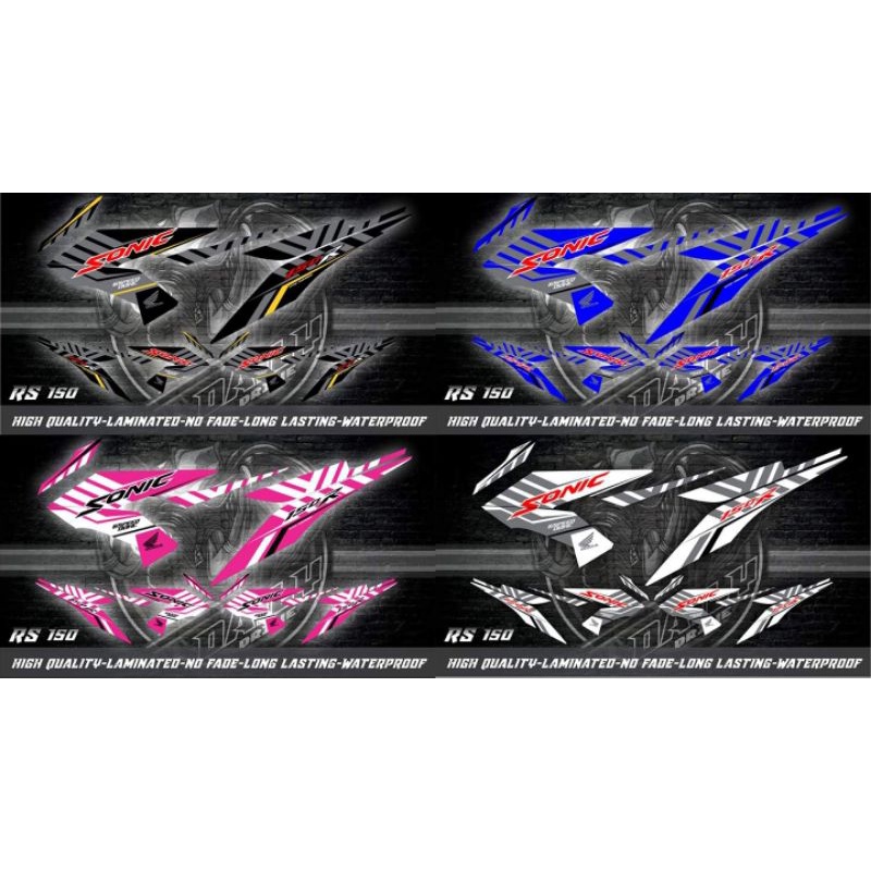 Honda RS 150 Stock Size Decal Design (Sonic Design) | Shopee Philippines