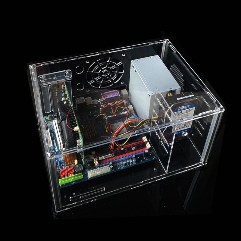 46 X 30cm DIY Open Air PC Case Transparent Acrylic MATX ATX Chassis ...