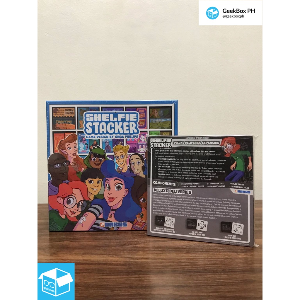 Shelfie Stacker Bundle: Core Game + Deluxe Deliveries Expansion Board ...