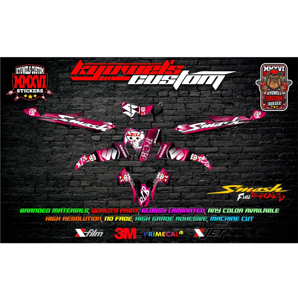 SUZUKI SMASH FULL DECALS STICKER | Shopee Philippines
