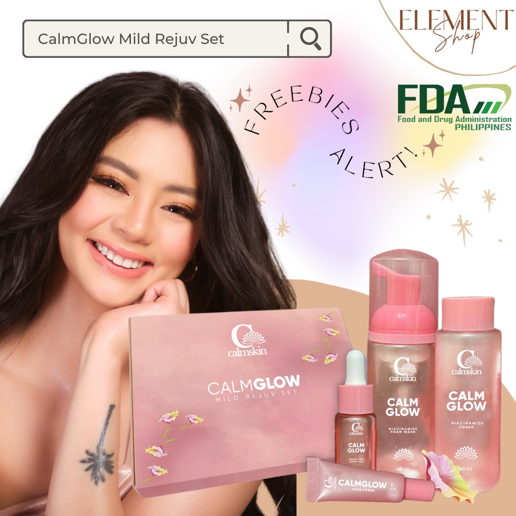 Calmskin CalmGlow Mild Rejuvenating Set by Camille Trinidad Niacinamide ...