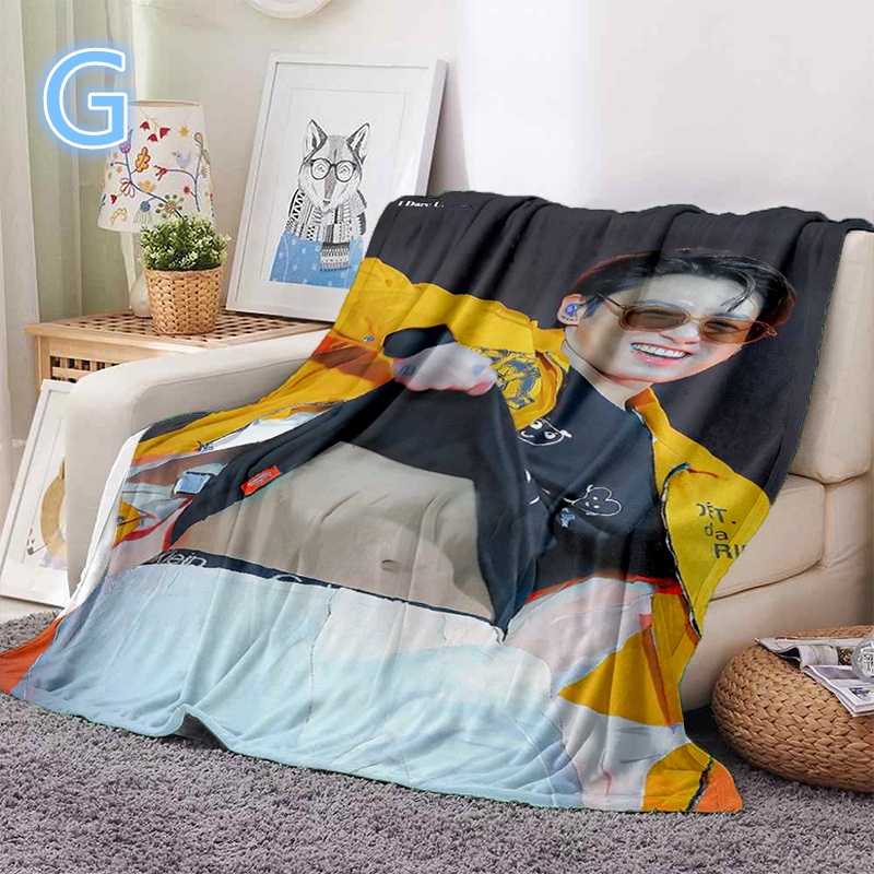 Customizable BTS Blanket Picnic Kim Nam Joon, Seok-Jin, Min Yoon-Chi ...