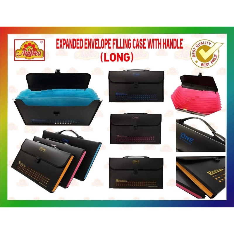 Expanded Envelope Filling Case W/ Handle | Andrea | Shopee Philippines
