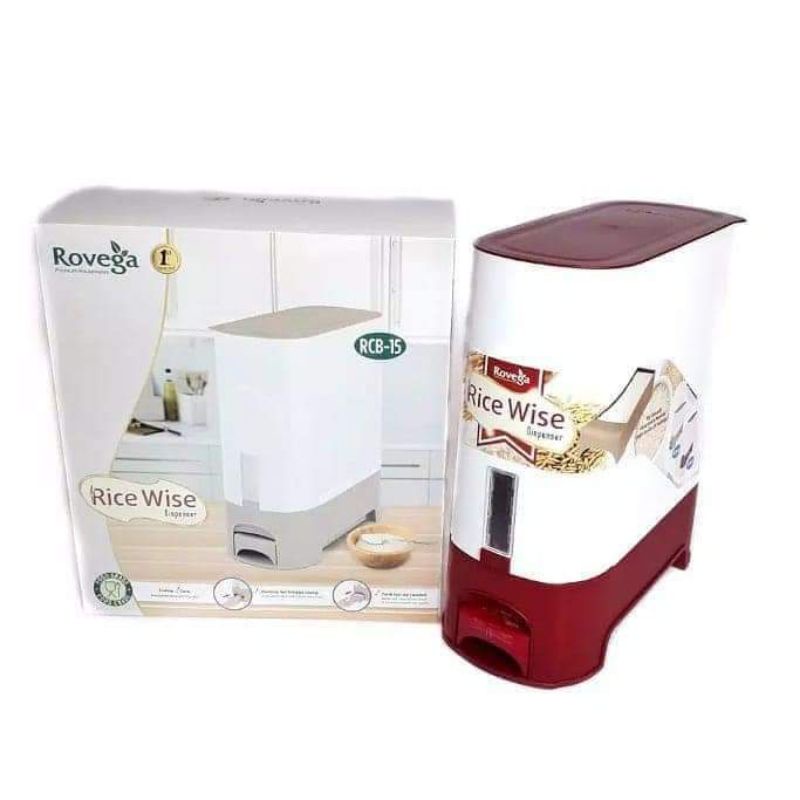 Rovega Rice Wise Dispenser/ Rice Container RCB-15 Rovega Rice Container ...