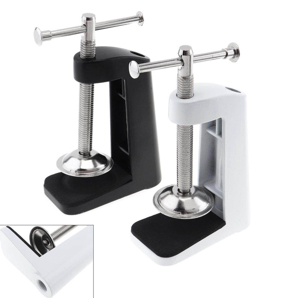 Aluminum Alloy Adjustable Desk Lamp Base Clamp Holder Clip Stainless ...