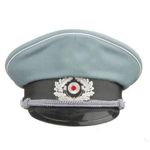 WW2 German WH M36 Officer Wool Crusher Cap With Chin Cord Halloween ...