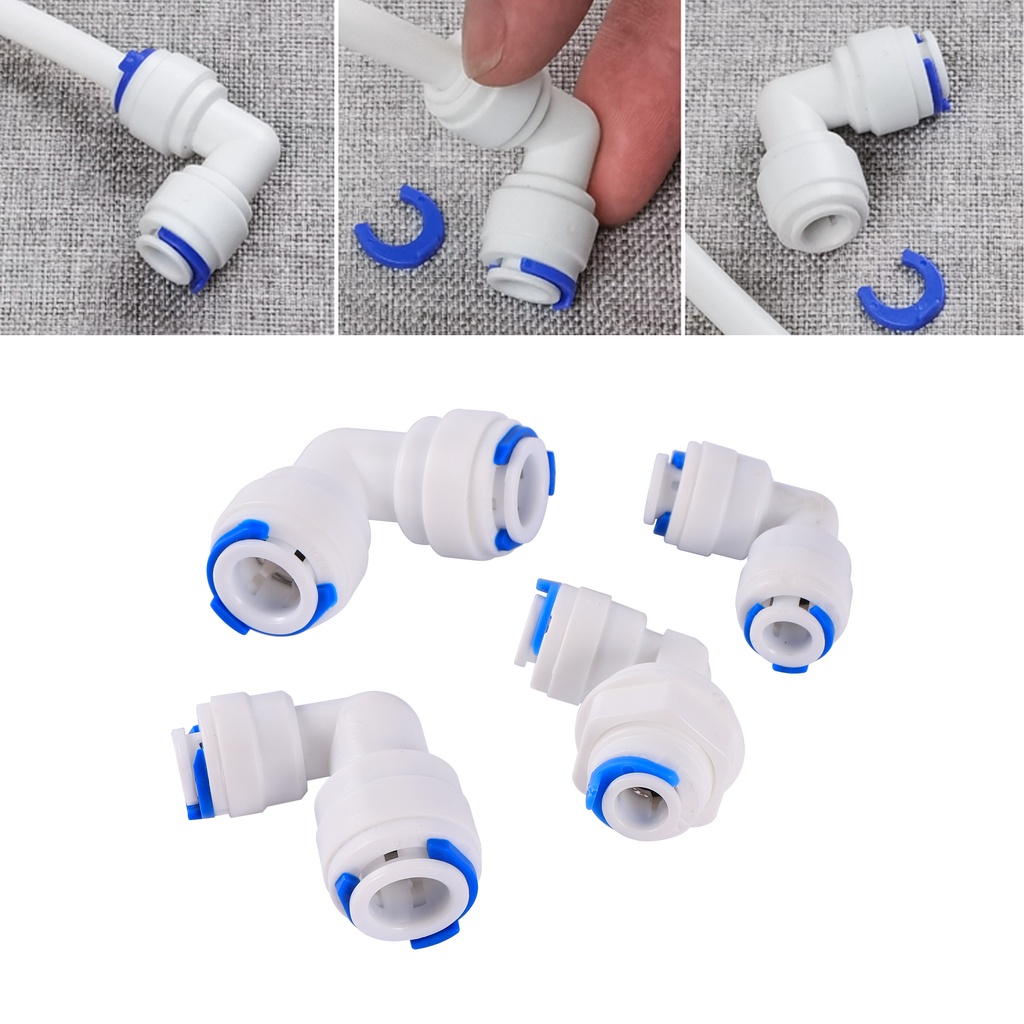 3pcs 1/4" 3/8" OD Hose Tube Reverse Osmosis Aquarium Quick Fittings RO ...