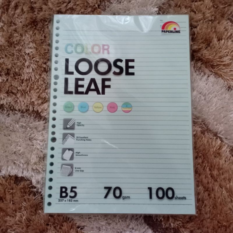 [New] Paperline Loose Leaf B5 (biru) 100 sheets | Shopee Philippines