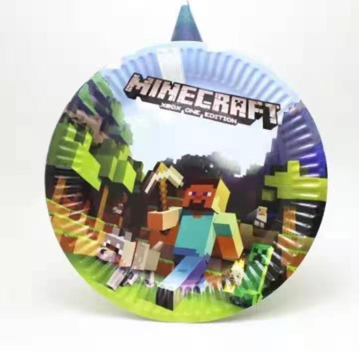 10 Pcs 9 inches Play game Cartoon theme Children birthday cake paper ...