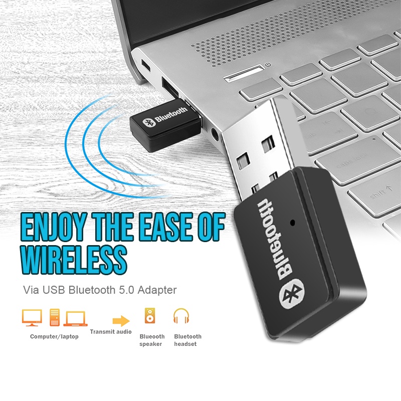 USB Computer Audio Transmitter Wireless Adapter, Bluetooth 5.0 Receiver ...