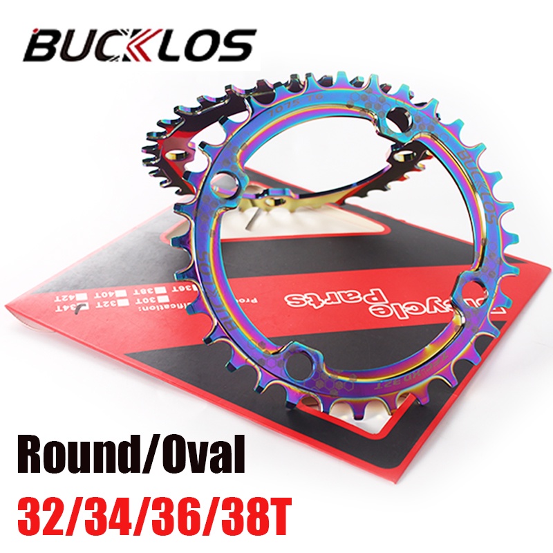 MTB Crankset 104BCD Narrow Wide Bike Chainring Aluminum Alloy Oval Chain Ring Round 30/32/34/36 ...