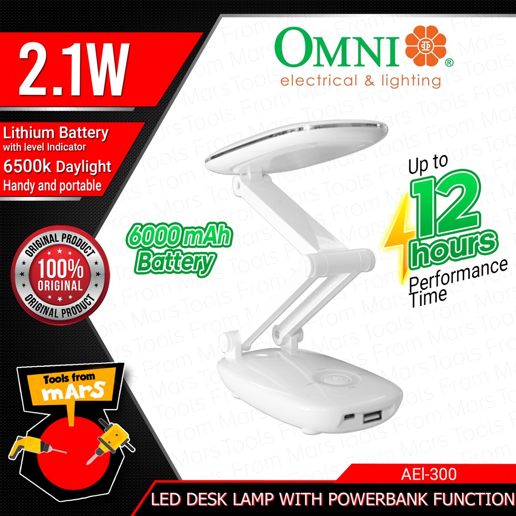 Omni Led Desklamp w/ Powerbank Function AEL300 •TOOLS FROM MARS ...