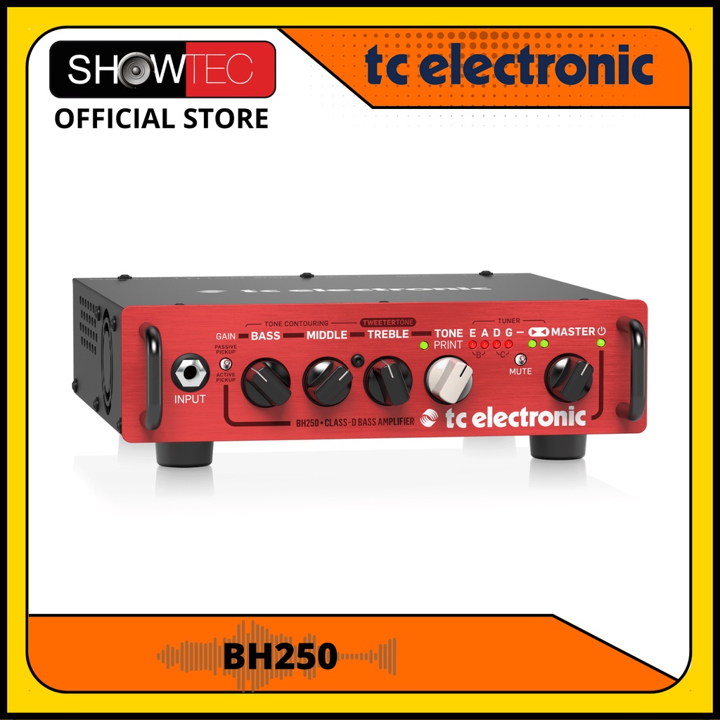 TC Electronic BH250 250 Watt Micro Bass Head with TonePrint EffectsIntegrated Tuner Bass ...