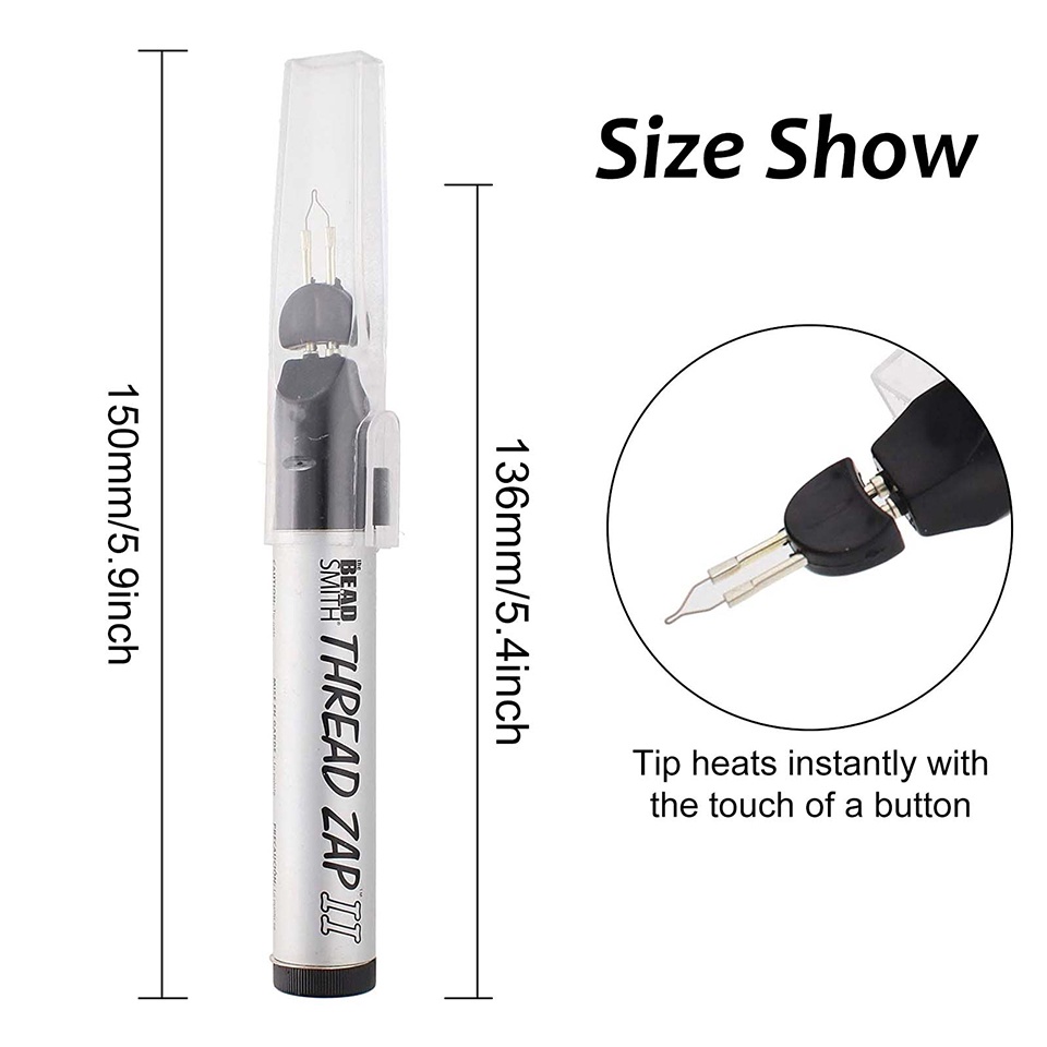 The Beadsmith Thread Zap II, Thread Burner, 5.25 inches, Push Button ...