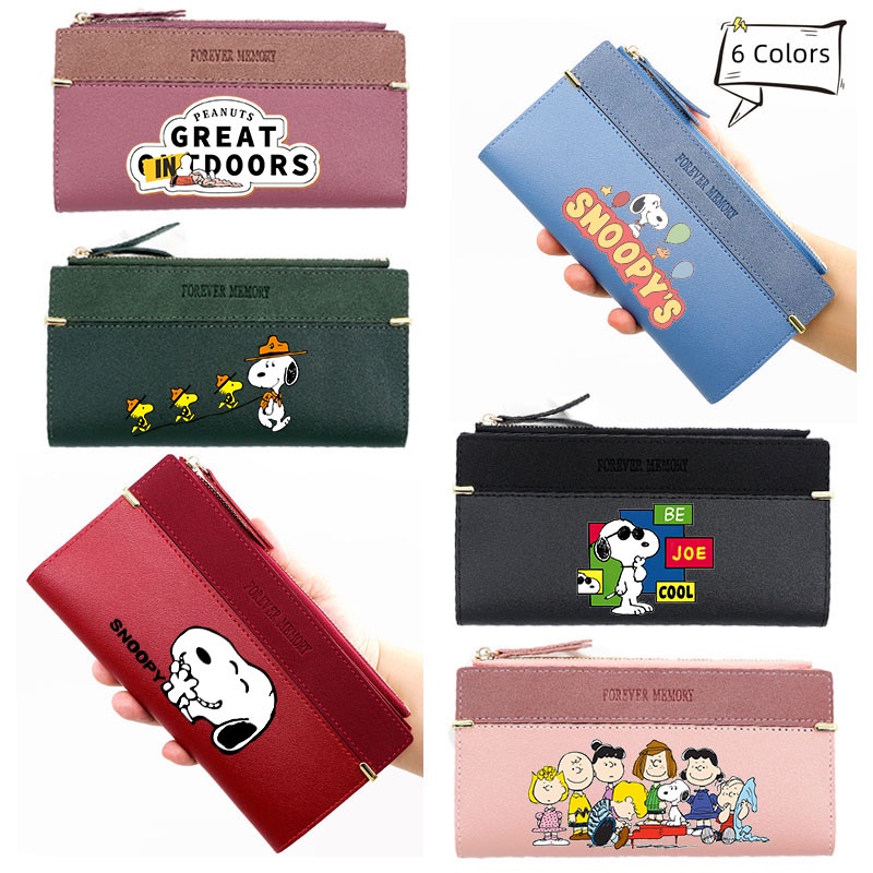 Snoopy Wallet for Woman Coin Purse Cute Wallet for Men Long Wallet Card ...