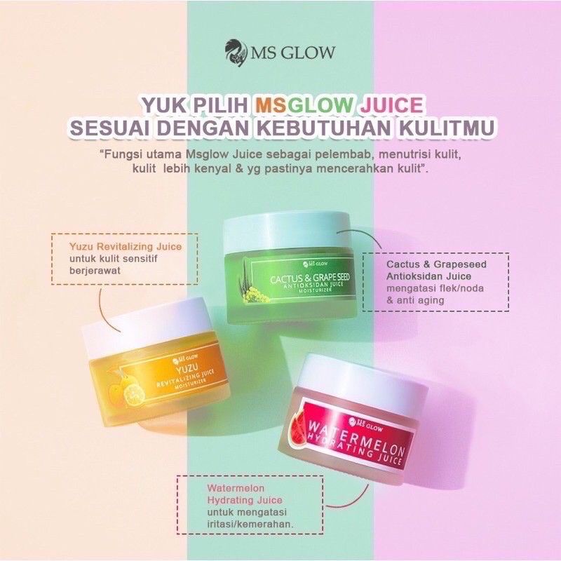 Ms GLOW MOISTURIZER JUICE YUZU WATERMELON CACTUS | Shopee Philippines