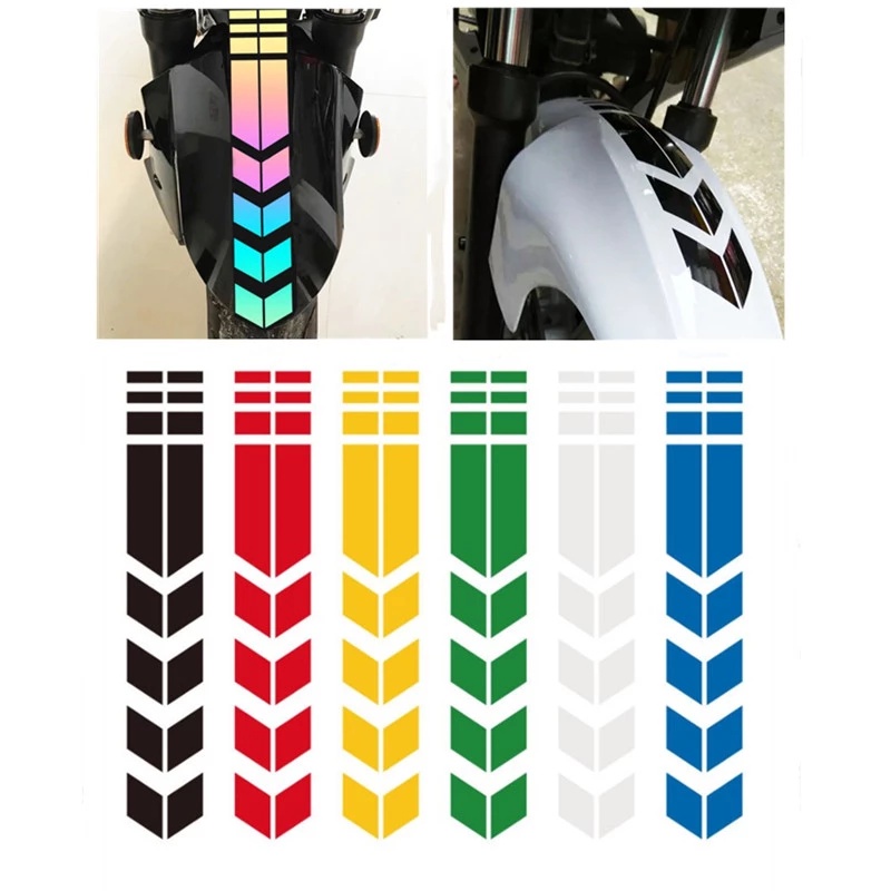 1set Motorcycle Stickers Reflective Wheel Car Sticker Decal on Fender ...