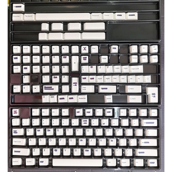 150 Keys GMK Redacted Keycaps Cherry Profile PBT Dye Sublimation ...