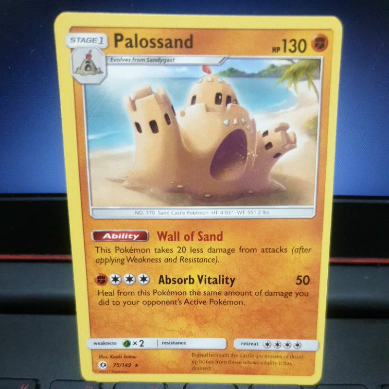 Palossand - 75/149 - Rare Sun & Moon (Base Set) | Shopee Philippines