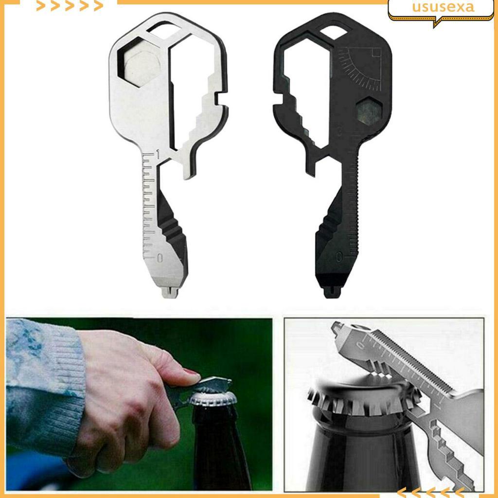24- in-1 Multi-Tool Key, Stainless Steel Key Shaped Pocket Tool Outdoor ...