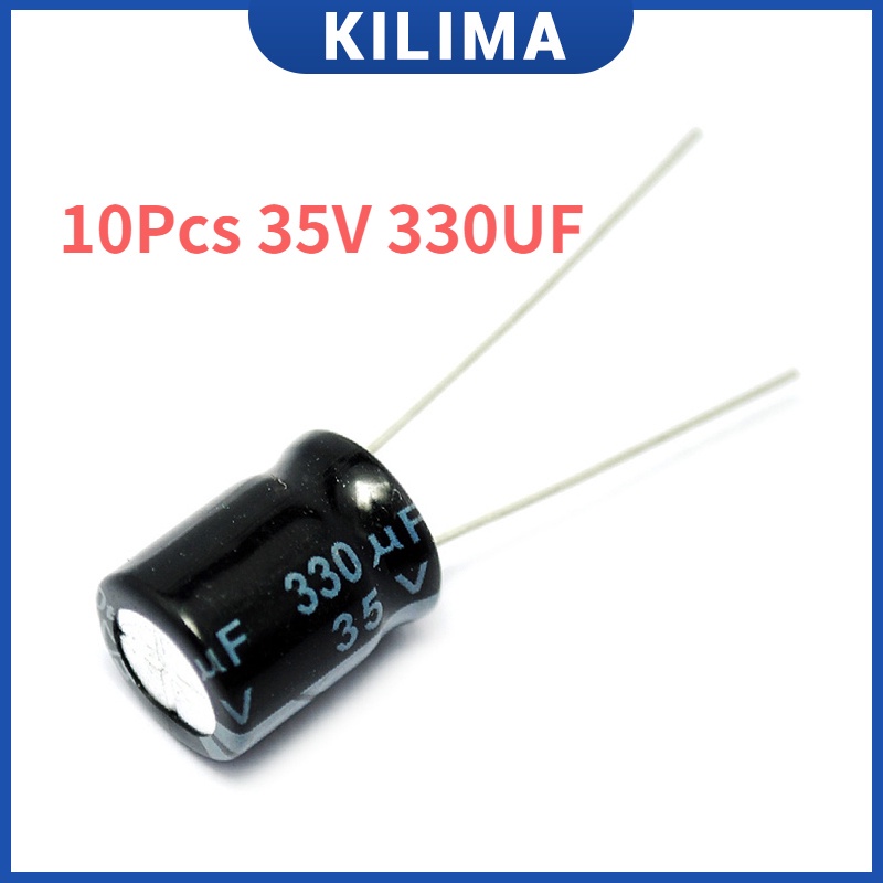 10Pcs Aluminum Electrolytic Capacitor 35V 330UF 10x13mm | Shopee ...