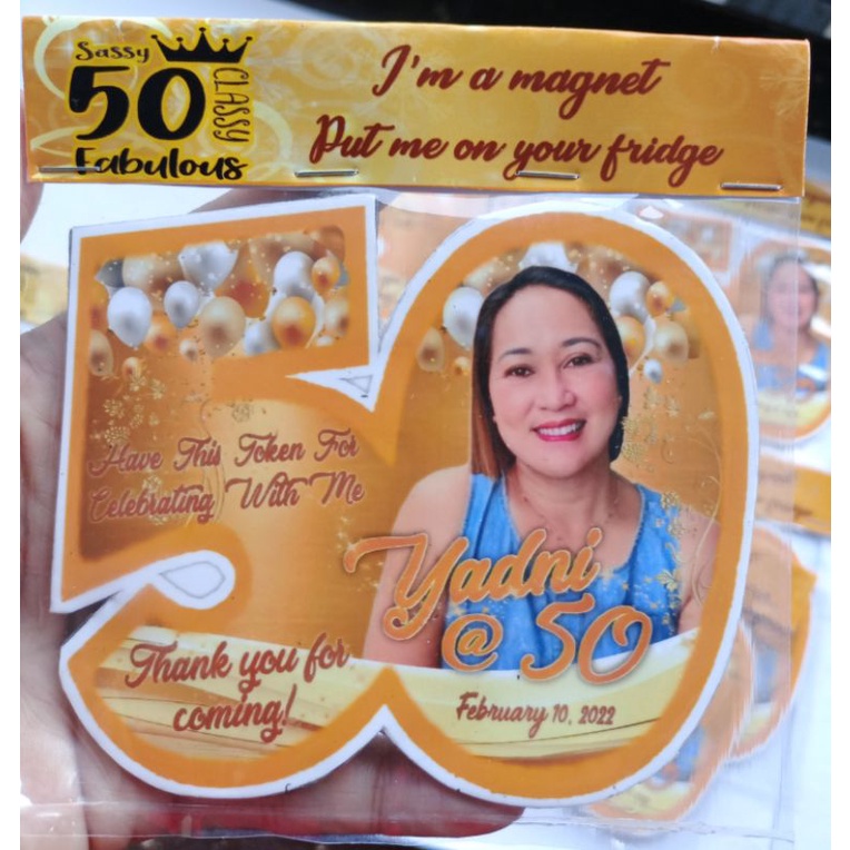 Ref Magnet Souvenir for 50th birthday | Shopee Philippines